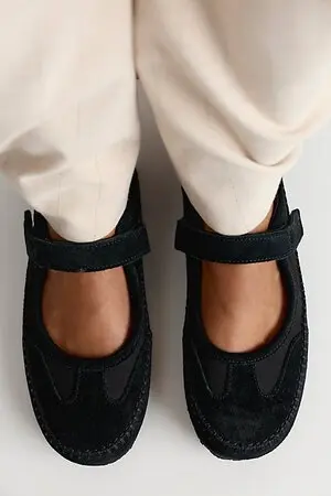 Clarks Tor Low Bar Mary Janes - Black Combo Suede