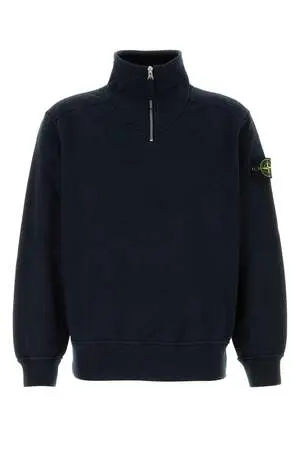 Stone Island Stone Island Men Midnight Blue Cotton Sweatshirt Blue