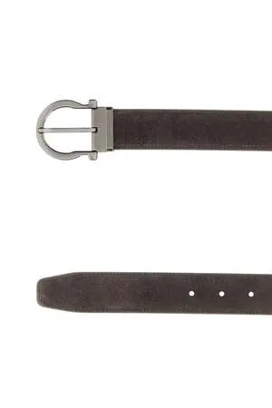FERRAGAMO Suede Belt - Brown