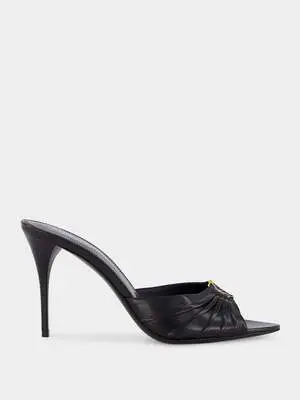 Saint Laurent Babylone Open Toe Mules - Black