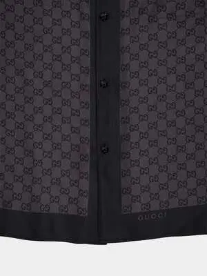 Gucci Gg Silk Twill Bowling Shirt