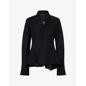Rick Owens Moog Wrap-front Wool-blend Jacket - Black