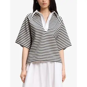 BOSS Striped Cotton-blend Polo Shirt