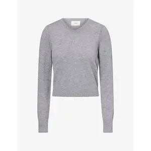 Dissh Livia V-neck Knitted Merino-wool Jumper - Grey