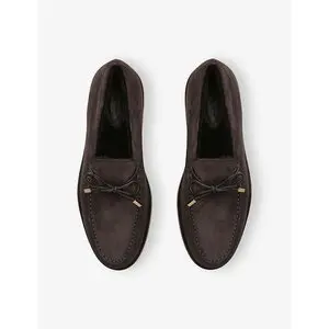TOD'S Gomma Shearling-lined Suede Loafers
