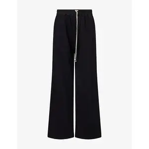 Rick Owens Pusher Wide-leg Cotton Trousers - Black