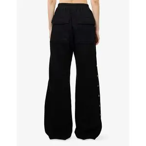 Rick Owens Pusher Wide-leg Cotton Trousers - Black