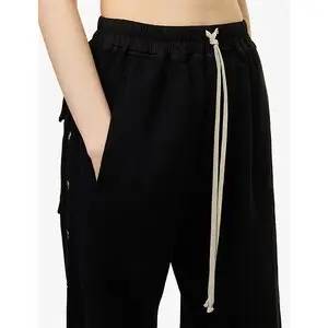 Rick Owens Pusher Wide-leg Cotton Trousers - Black