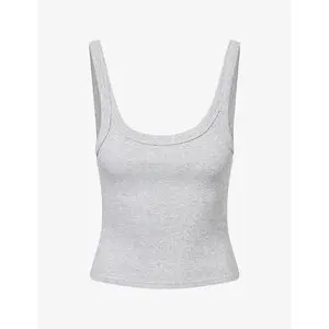 Dissh Phoebe Scoop-neck Cotton-blend Tank Top - Grey