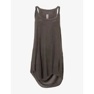 Rick Owens Gigi Scoop-neck Wool And Silk-blend Tank Top - Drkdust