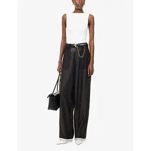 DARKPARK Phebe Double-sided Wide-leg Sheer Woven Trousers
