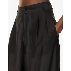 DARKPARK Phebe Double-sided Wide-leg Sheer Woven Trousers