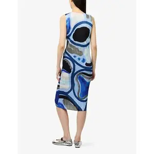 Issey Miyake Roll Patterned Knitted Midi Dress
