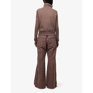 Rick Owens Mountain Zipped Cotton Sweatshirt - Grape