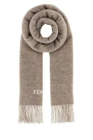 Fendi Dove Grey Cashmere Scarf - Gray