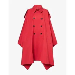 ROHE FRAMES Double-breasted Cotton Cape Trench Coat