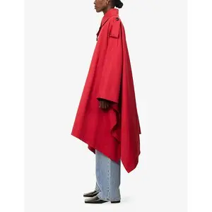 ROHE FRAMES Double-breasted Cotton Cape Trench Coat