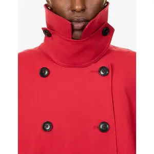 ROHE FRAMES Double-breasted Cotton Cape Trench Coat