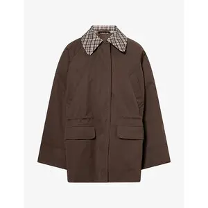SKALL STUDIO Gaby Oversized Cotton Jacket - Coco Brown