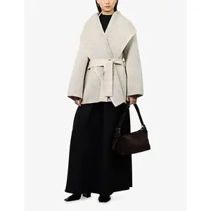 CFCL Inlay Draped Knitted Wool And Cashmere-blend Coat