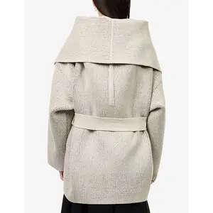 CFCL Inlay Draped Knitted Wool And Cashmere-blend Coat