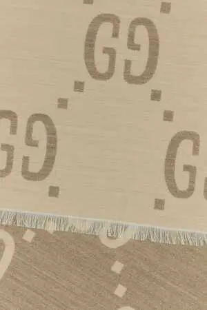 Gucci Embroidered Wool Blend Scarf