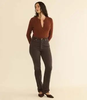 DÔEN Heath Cashmere Henley
