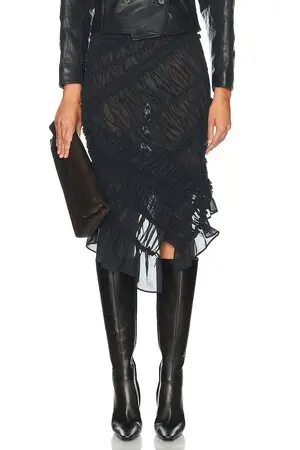 Magda Butrym Ruched Skirt - Black