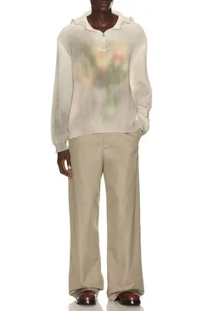 MAISON MARGIELA Quarter Zip Sweatshirt In Grey