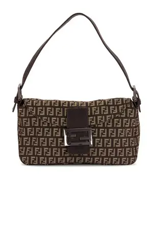 Fendi Zucchino Baguette Shoulder Bag