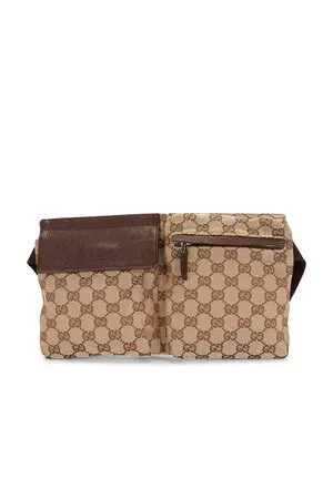 Gucci Double Pocket Belt Bag - Brown
