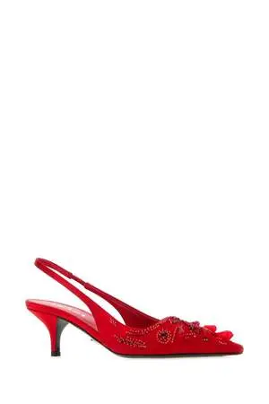 Prada Satin Pump - Red