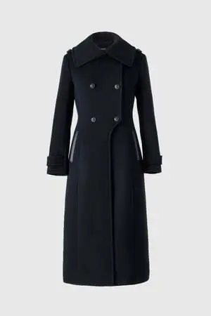 Mackage ELODIE-RZZ Double Face Wool Tailored Coat Black