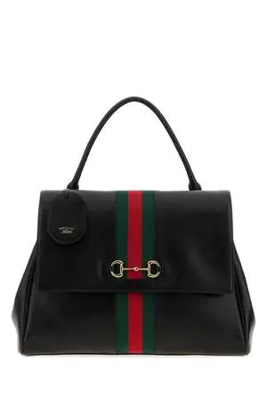 Gucci Leather Large Paparazzo Handbag - Black