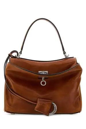 Balenciaga Caramel Leather Mini Rodeo Handbag - Brown