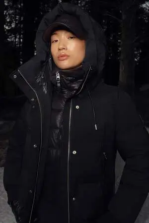 Mackage Nefi-nf Nordic Tech Down Jacket With Hood - Black