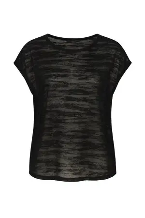 CONQUISTA Cotton Blend Sheer Jersey Top