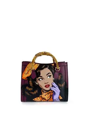 MAISON RUBAIYAT Little Bamboo Hand-painted Leather Bag Frances