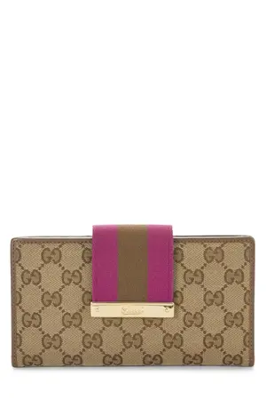 Gucci Original Gg Canvas Web Bar Wallet