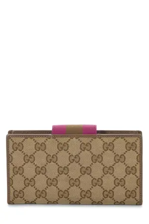 Gucci Original Gg Canvas Web Bar Wallet