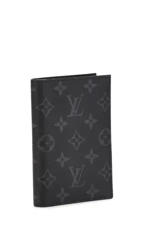 LOUIS VUITTON Monogram Eclipse Canvas Passport Cover - Black