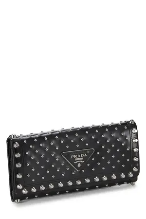 Prada Studded Continental Wallet