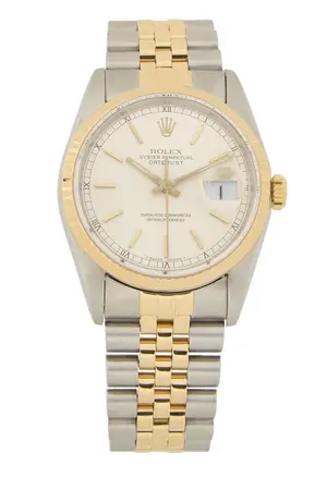 Rolex Champagne Dial Datejust Watch 16233 - Silver