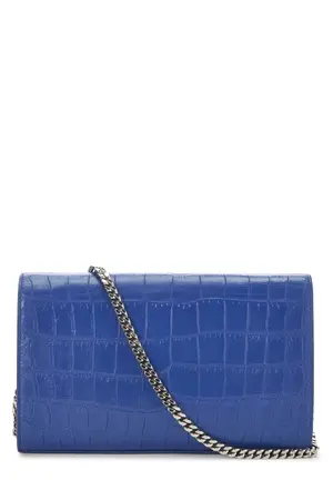 Saint Laurent Embossed Monogram Wallet On Chain