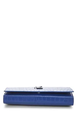 Saint Laurent Embossed Monogram Wallet On Chain
