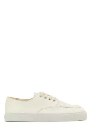Prada Ivory Leather Sneakers - White