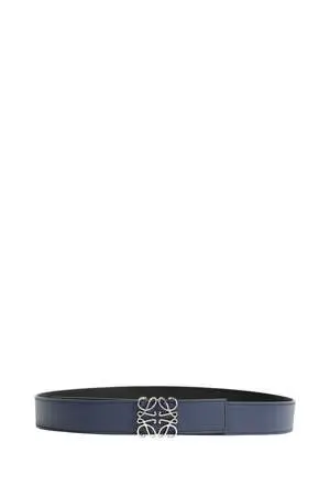 Loewe Leather Reversible Anagram Belt - Blue