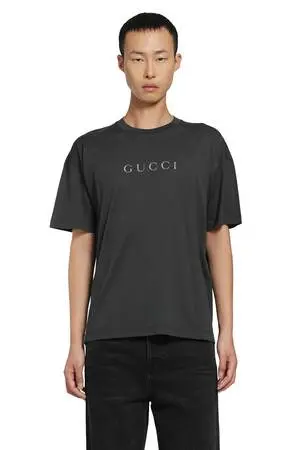 Gucci Glitter Logo Cotton T-shirt