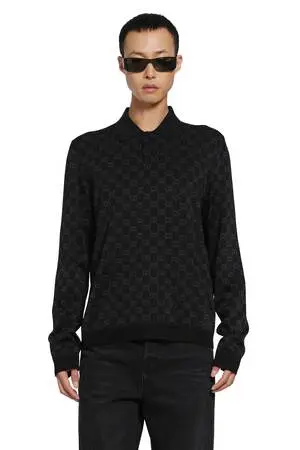 Gucci Viscose Gg Jacquard Polo Shirt