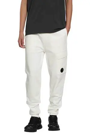 C.P. COMPANY Diagonal Raised Fleece Lens Sweatpants Off-white